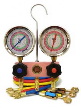 CPS MV3H3P5E Vortech Deep Vacuum 2-Valve Manifold, Oil-Filled Gauges