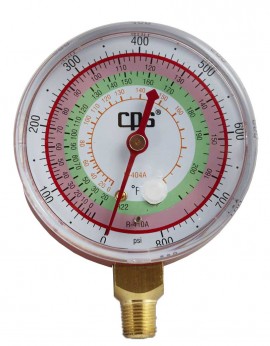 CPS RGHH High-Pressure Gauge, R-22/R-404A/R-410A, 2.5in