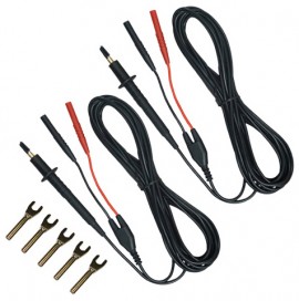 AEMC 2118.73 Spring-Loaded Kelvin Probes with 5 Fork Terminals, 1A, 10 ft