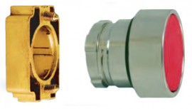 Altech 2AF4 Non-illuminated Metal Push Button with mounting bracket, 22 ...