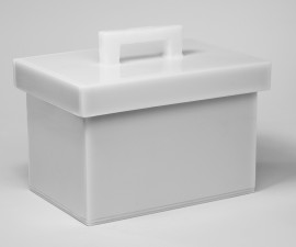 Bel-Art 24960-0002 Lead-Lined Polyethylene Storage Box, 8 x 12 x 8"