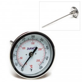 Bel-Art 613108600 DURAC Bi-Metal Thermometer with ½ NPT, 10" stem, 50 ...