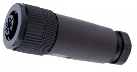 BinMaster 318-0236 Field-Wireable M12 Eurofast Straight Female Connector