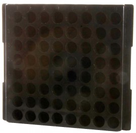Bio Plas 0089 Microcentrifuge Tube Rack, 64 Wells, Black, (Pack of 5)