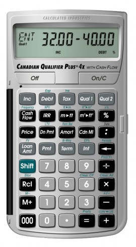 Calculated Industries 3423 Canadian Qualifier Plus 4x Calculator with ...