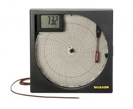Dickson KT802 Temperature Chart Recorder with LCD, 12 VDC/120 to 240 VAC