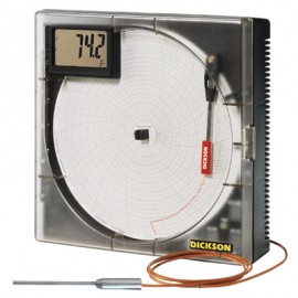 Dickson KT8P0 Temperature Recorder, 8", 0-100C/F, Battery Operated ...