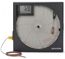 Dickson TH8P0 Battery-Operated 8" Temperature/Humidity Chart Recorder