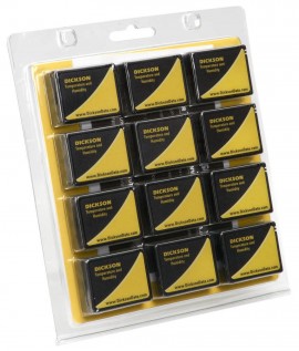 Dickson TK550 Compact Temperature/Humidity Data Loggers, 12-Pack