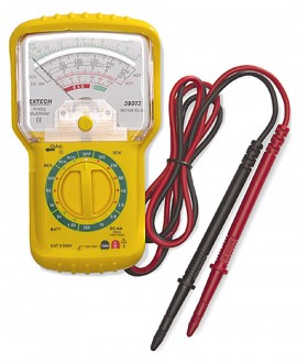 Extech 38073 Mini Analog Multimeter, 250mA/300V AC/DC