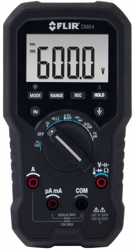 FLIR DM64 True RMS Multimeter with Temperature, 600V - FLIR Systems