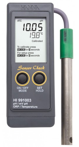 Hanna Instruments HI991003 Portable pH/pH-mV/ORP and Temperature Meter