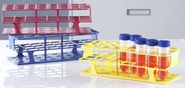 Heathrow Scientific HS120399 OneRack Test Tube Rack, 16 mm, Yellow