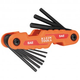 Klein Tools 70540 Compact Folding Hex Key Set, SAE