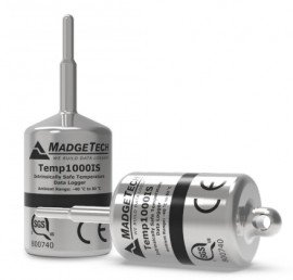 MadgeTech Temp1000IS-1 Intrinsically Safe Temperature Data Logger, 1" probe