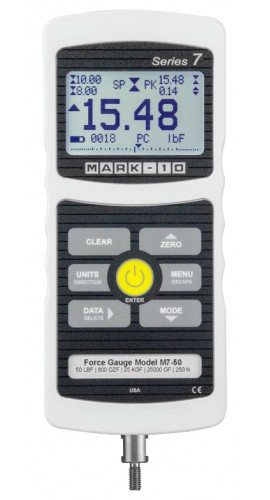 Mark-10 M7-200 Series 7 Professional Digital Force Gauge, 200 x 0.05 lbF