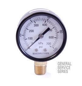 Marsh GG20600L4 General Service Pressure Gauge 2", 600 PSI/KPa - Marsh Instruments