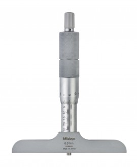 Mitutoyo 129-115 Depth Micrometer with Interchangeable Rods, 0 to 100 ...