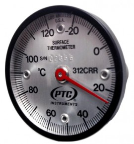 PTC Instruments 312CRR Magnetic Rail Surface Thermometer, -20 to 120°C