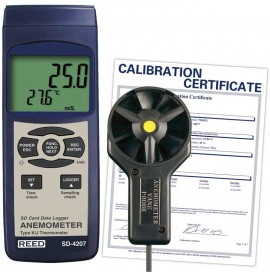 REED SD-4207 Vane Thermo-Anemometer/Data Logger,