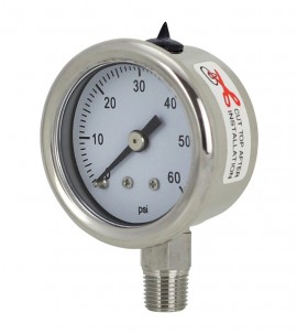 REOTEMP PM15 Industrial Stainless Steel Pressure Gauge, 1.5" dial, -30 ...