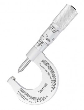 Starrett 575FP Screw Thread Micrometer, 0 to 1"