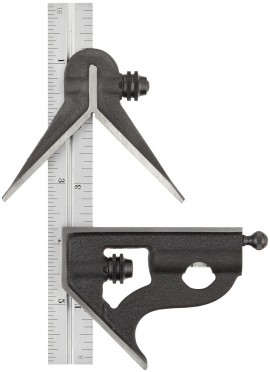 Starrett C11HC-6-4R Combination Square with Square and Center Head, 6 ...