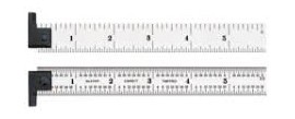 Startett CH604R-6 Spring-Tempered Steel Rule with inch graduations, 6"