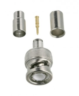 Triplett 305-21TP Male BNC Crimp/Crimp Connector, 50 &, 10-pack