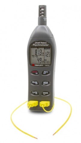 Triplett RHT37 Digital Psychrometer with type-K probe, 328 to 2498°F, 1 ...
