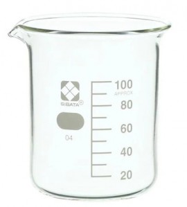VEE GEE 10020-100A SIBATA Glass Beaker, 100 mL, 10-pack